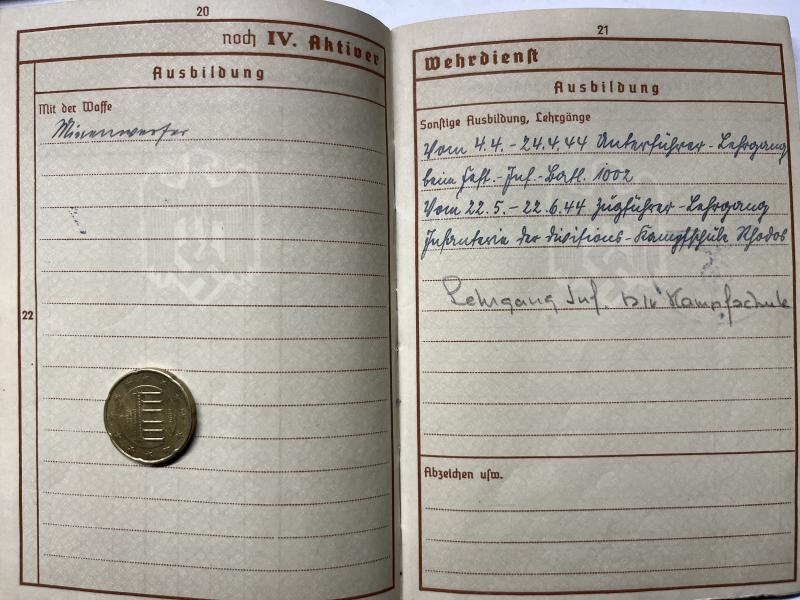 Kurland Docs | Wehrpass / Soldbuch WH (Heer) - "Sturm Division Rhodos ...