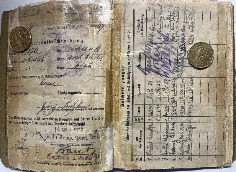 Kurland Docs | Soldbuch WH (Heer) - 29.Pz.Gren.Div. - Italy - Hützke