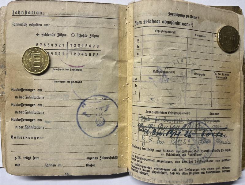 Kurland Docs | Soldbuch WH (Heer) - 29.Pz.Gren.Div. - Italy - Hützke