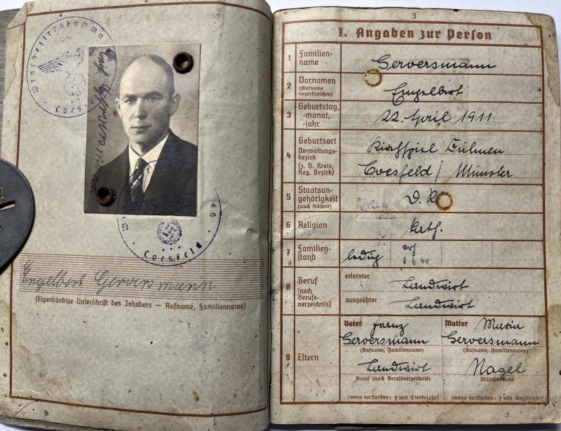 Kurland Docs | Wehrpass/Soldbuch /EKM - WH (Heer) - 22.L.L.Div. - Kreta ...