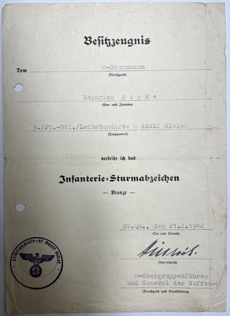 Kurland Docs | "Waffen-SS" - citation - "LSSAH" - Ripke